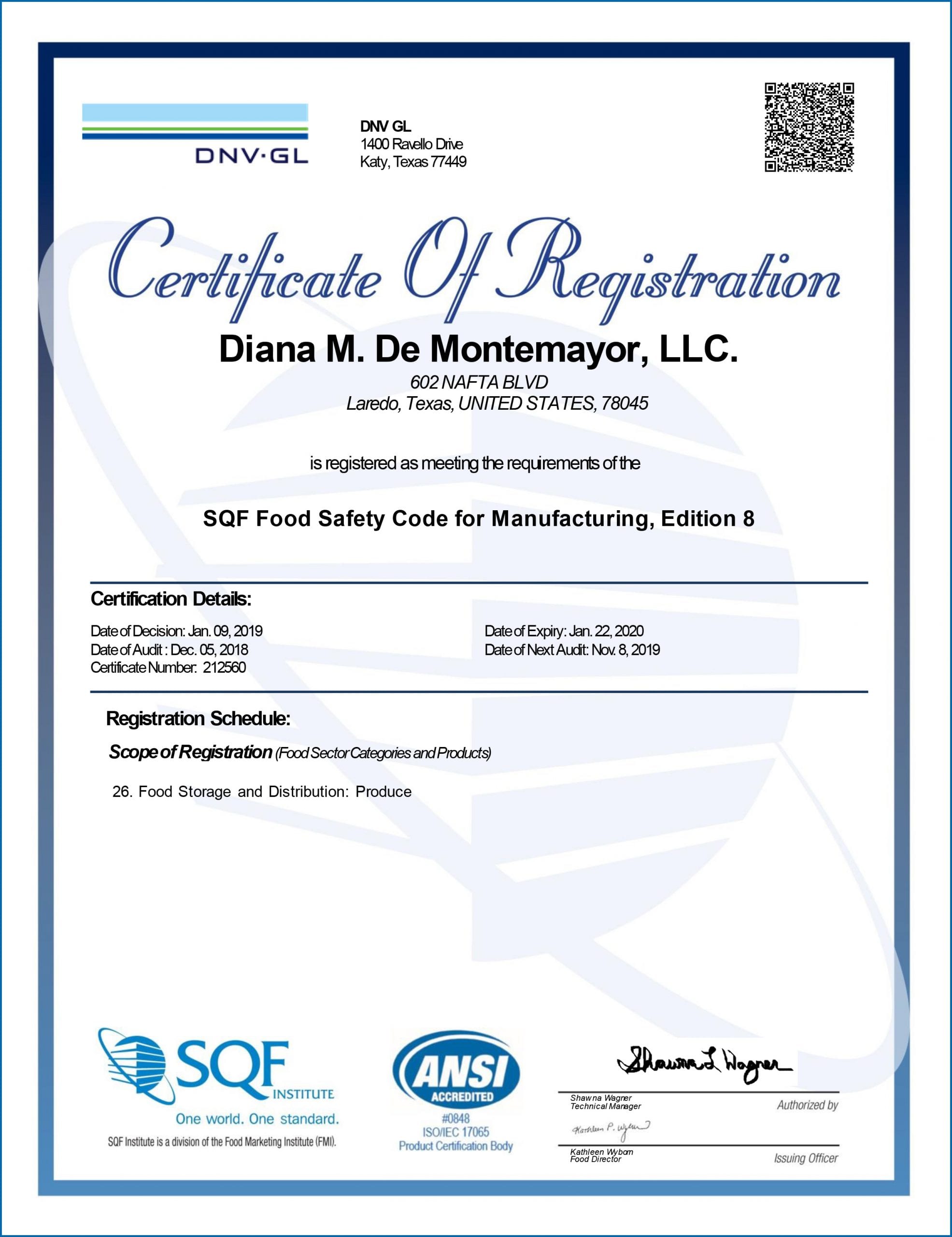 Food Safety Diana M Montemayor LLC Food Safety Diana M Montemayor LLC